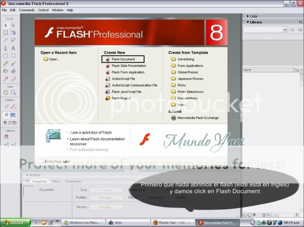 Mundo Yaoi - Tutorial: Firma Con Sonido (Flash) - -»¦«- Tutoriales de arte grafico