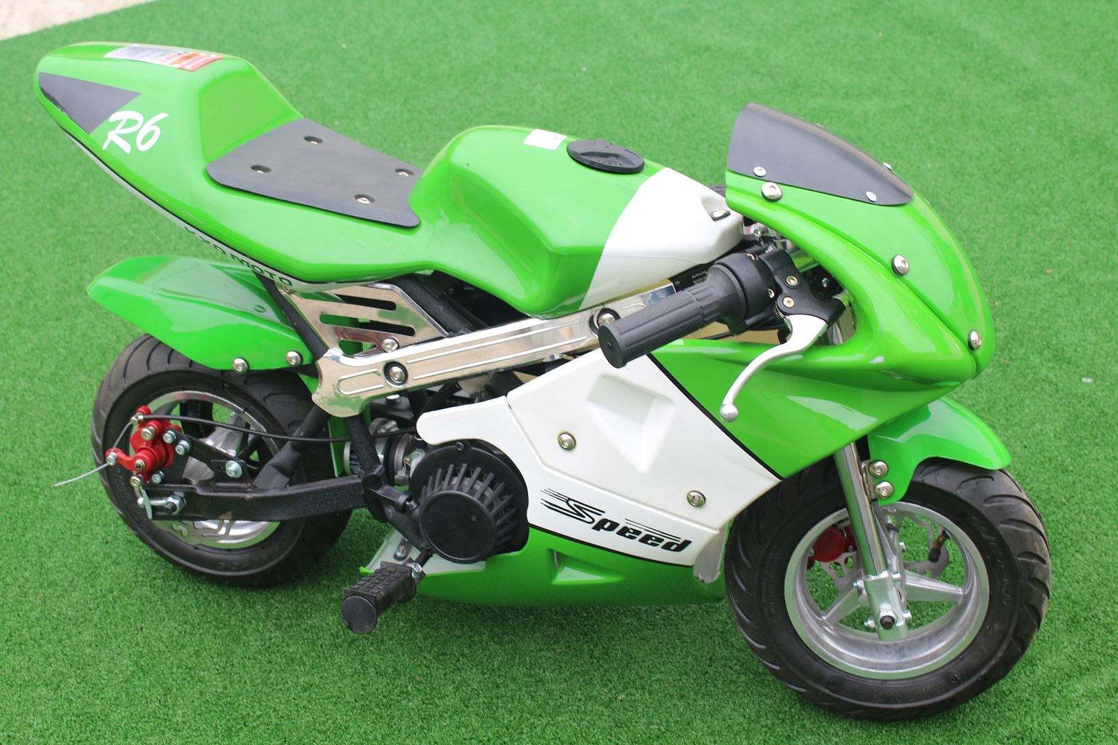 KXD Mini Moto Pocket Bike 50cc Limited Edition Green & White R6 | eBay