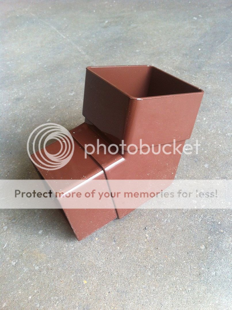 uPVC Brown Square Downpipe 112deg Offset Bend | eBay