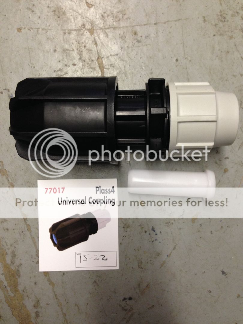 MDPE Alkathene Blue Mains Water Pipe 25mm to 20-27mm Universal Coupler ...